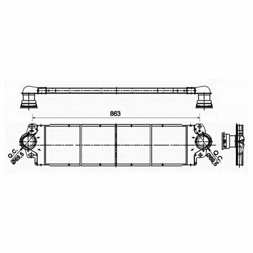 Интеркулер Nrf 30354 для VW Multivan V, VI, Transporter V, VI
