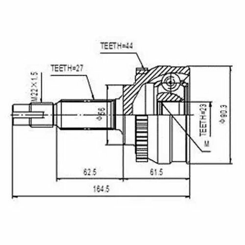 ШРУС AYWIparts AW1510023A