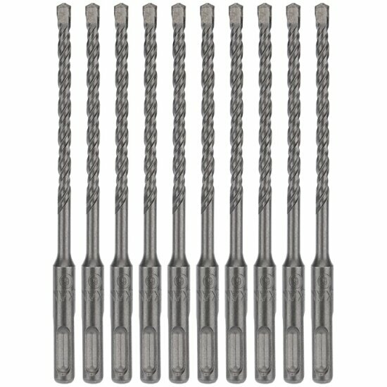 Бур по бетону Kranz 6x160x100 мм SDS PLUS, 10 шт.