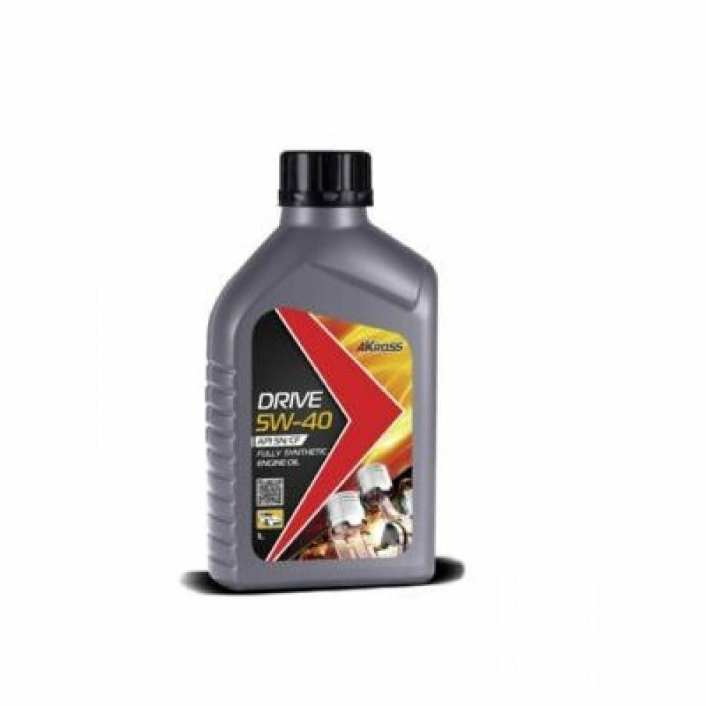 Моторное масло AKross DRIVE синтетическое, 5W-40, SN/CF, 1 л AKS0001MOF, турбонаддувом