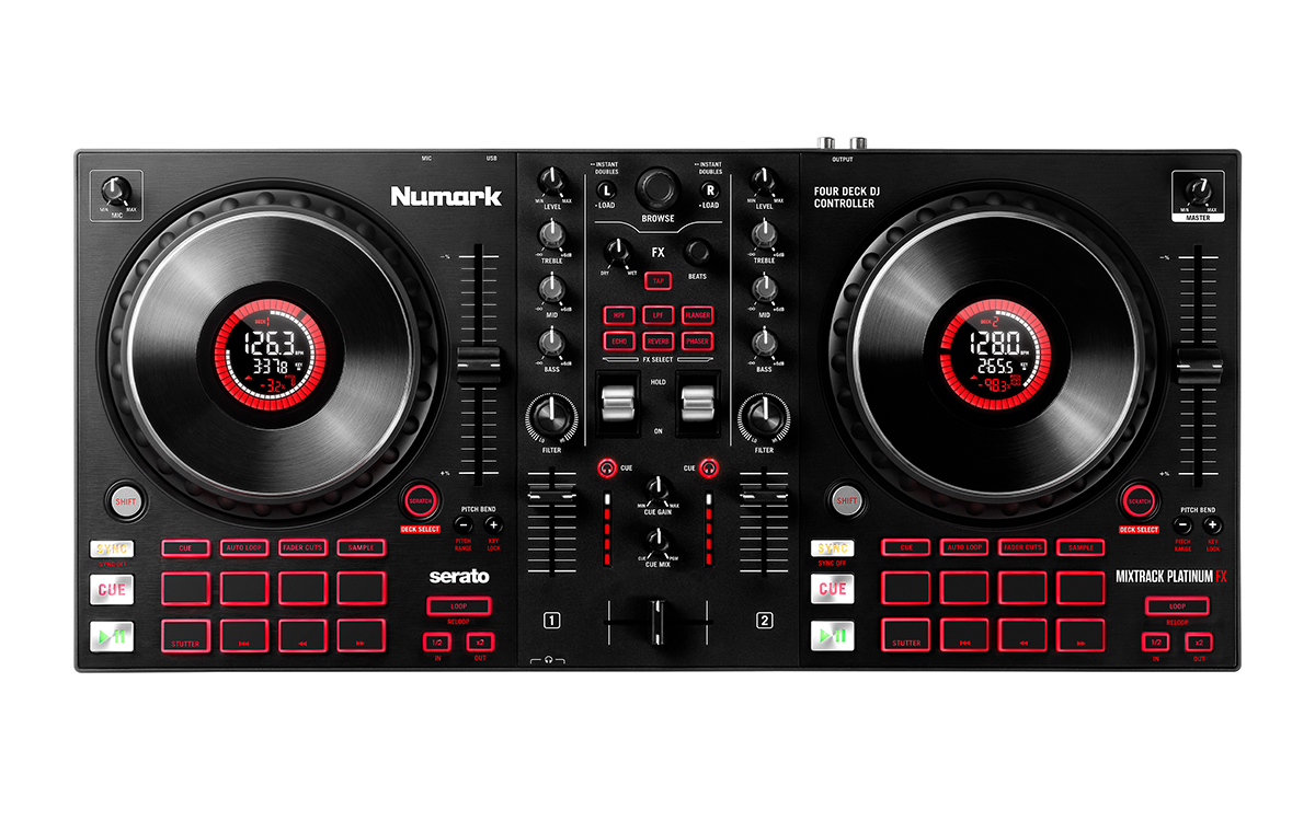 NUMARK Mixtrack Platinum FX, DJ-контроллер для Serato, 4 деки, эффекты.