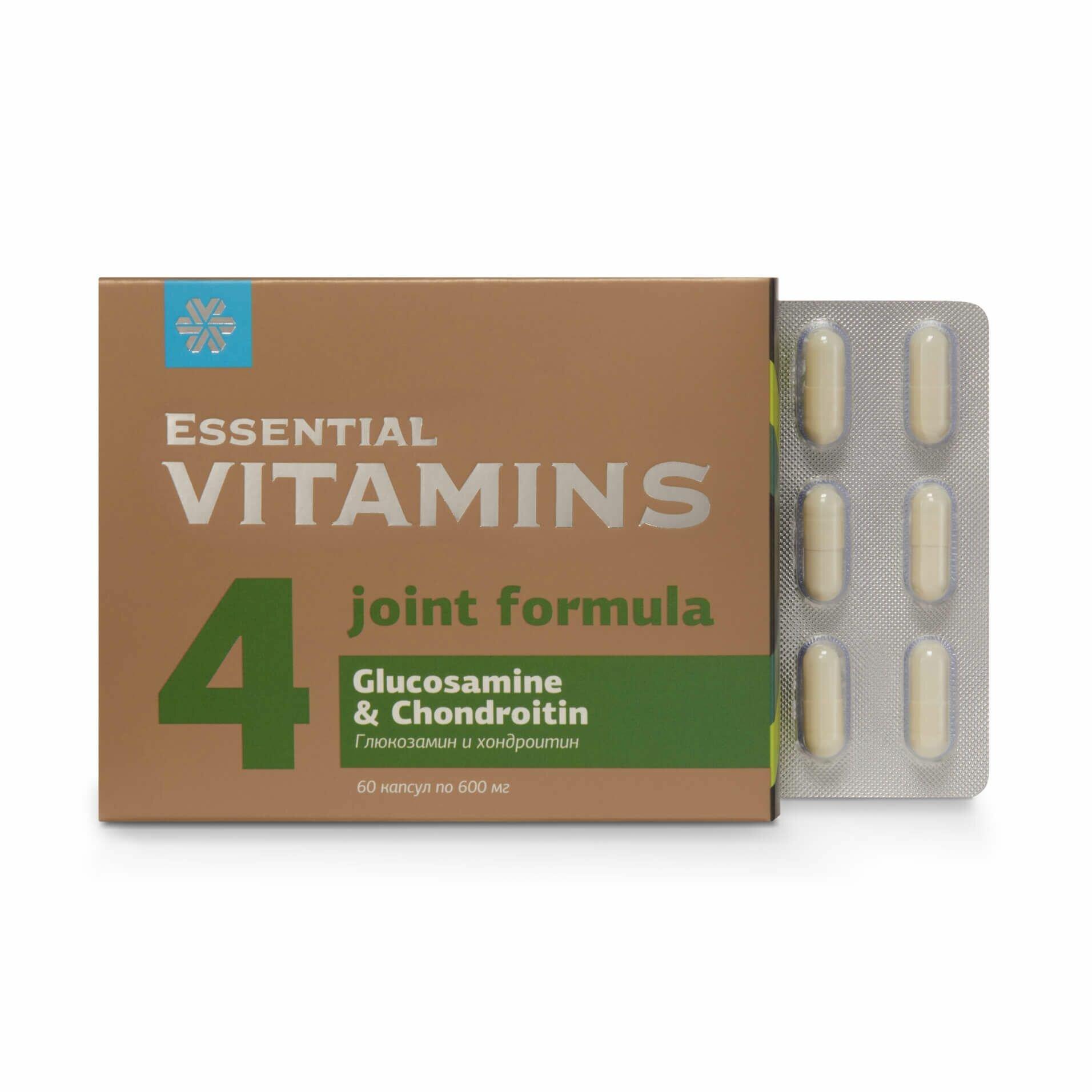 Глюкозамин и хондроитин Essential Vitamins,60 капсул