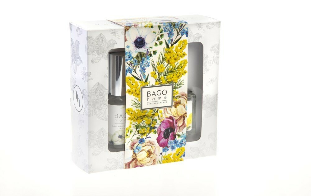 Набор BAGO home Мимоза дифф 50 мл Первые цветы спрей 30 мл