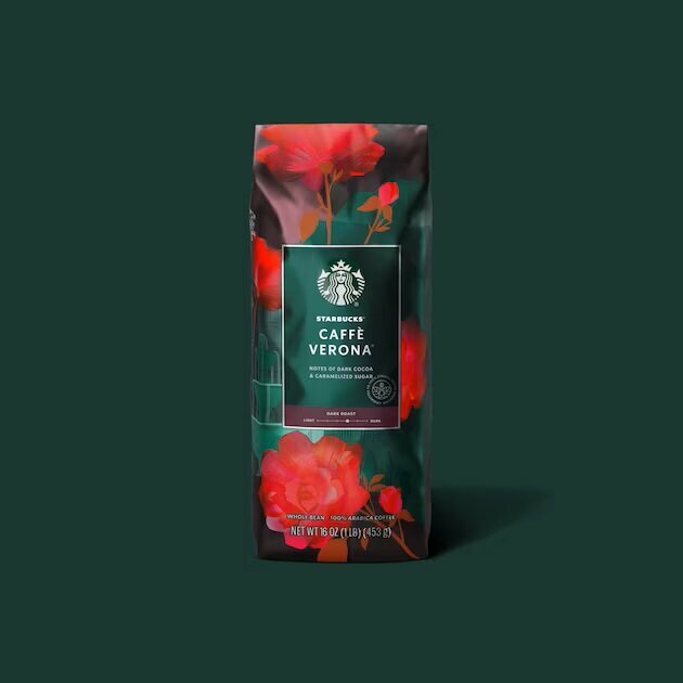 Кофе в зернах Starbucks Caffe Verona США 453г темная обжарка (Dark Roast)