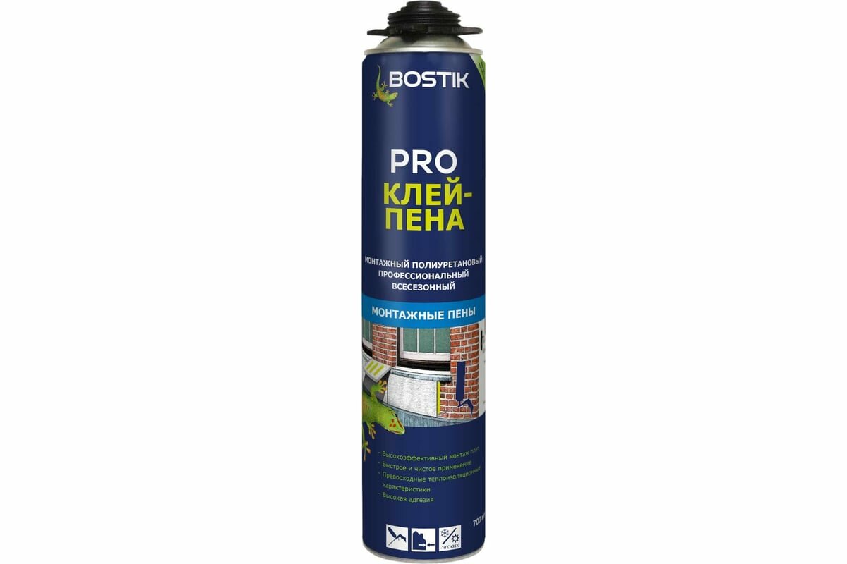 Bostik PRO клей-пена монтажный полиуретановый профессиональный всесезонный. 700 ml 50009020