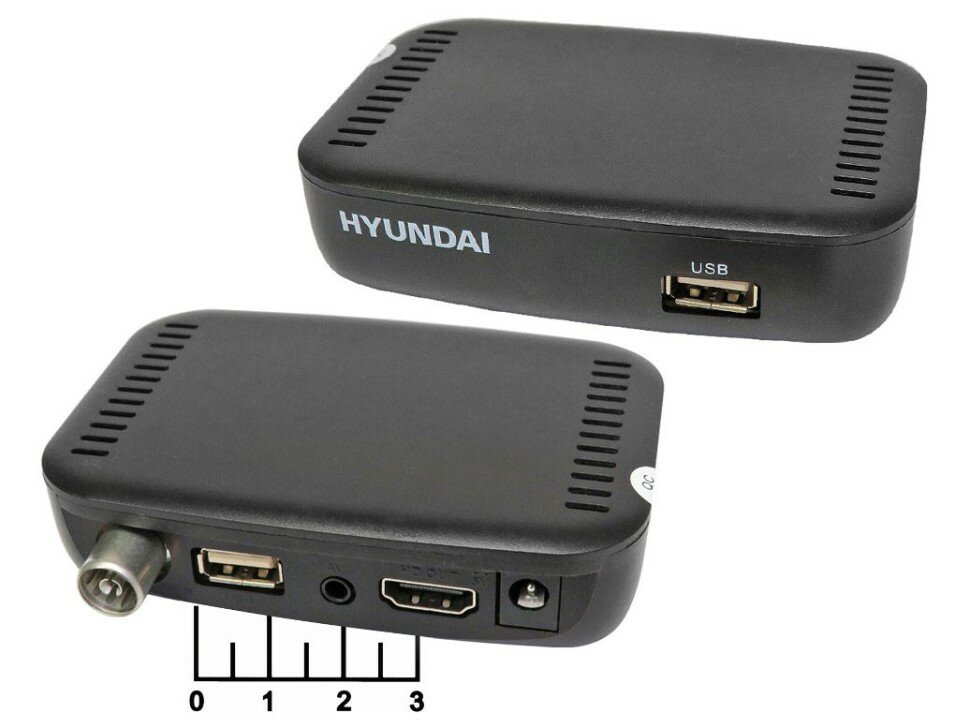 Ресивер цифровой телевизионный DVB-T2 Hyundai H-DVB460 + медиаплеер (шнур 3RCA-AUD 3.5 4 контакта)