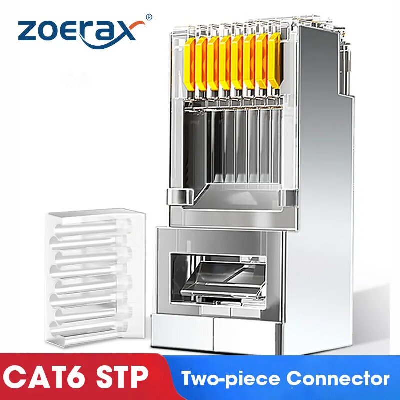 ZoeRax ZXC56UTP разъемы RJ45 30PCS, STP CAT6 2-piece