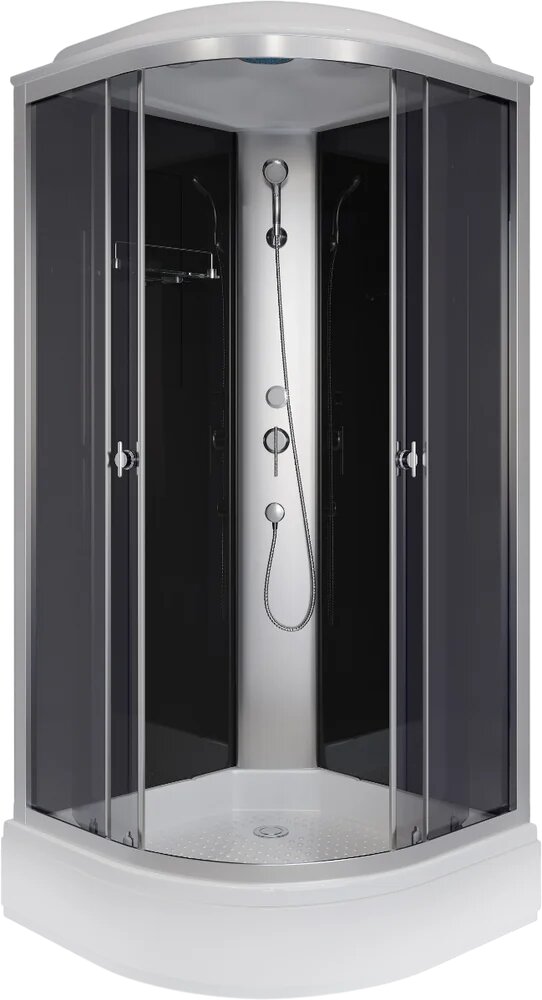 Душевая кабина Niagara Eco E90/26/TN стеклянная, 90x90, закрытая (с крышей), без гидромассажа, средний поддон, с вентиляцией, с функцией тропический душ