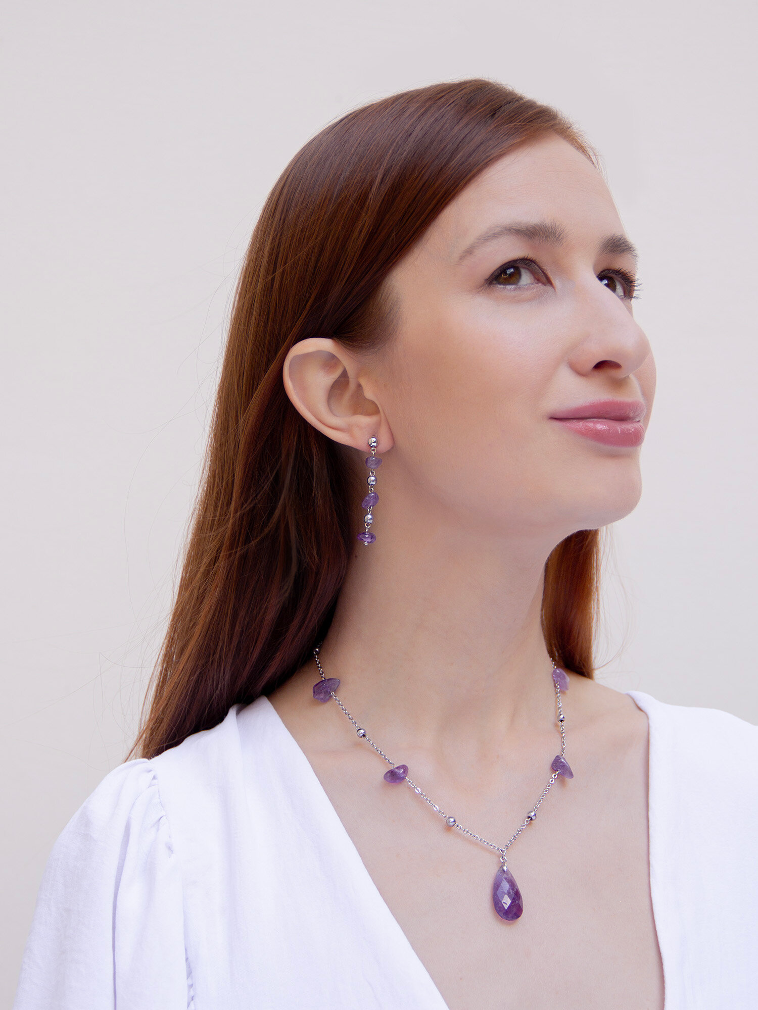 Колье, аметист