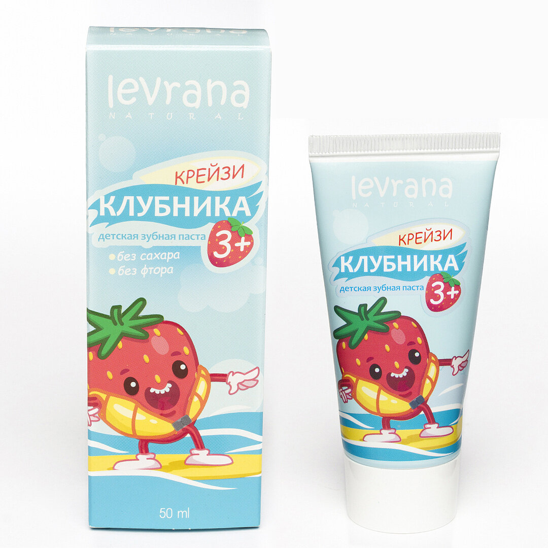Levrana Детская зубная паста со вкусом клубники, 50мл