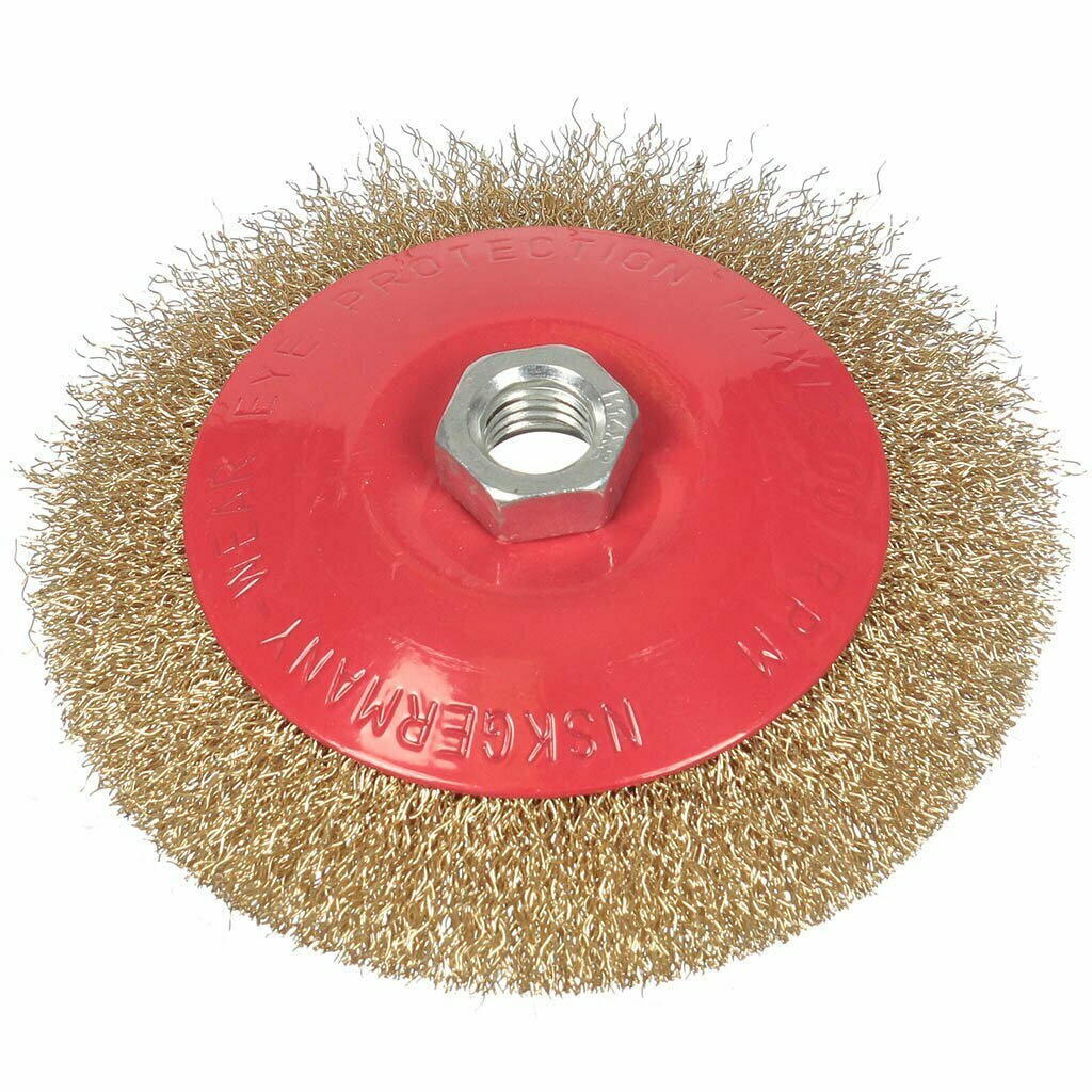 Щетка для углошлифовальной машины Bartex 125 мм, М14, тарелка, модель 991125 для зачистки