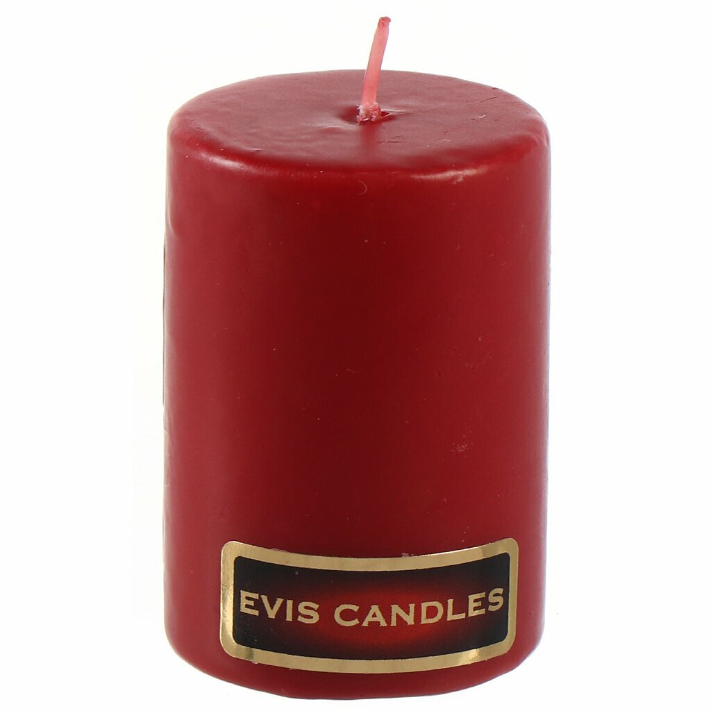 Декоративная свеча цилиндр бордо 6х4 см, Россия, 13 8191 03 00