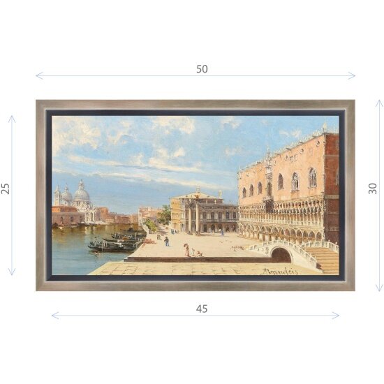 Картина Декор Депо Антониетты Брандейс Венедиг - Герцогский дворец Матовый холст в раме 30х50 см