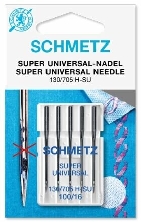 Иглы Schmetz универсальные с покрытием антиклей № 100 5 шт. 130/705H-SU