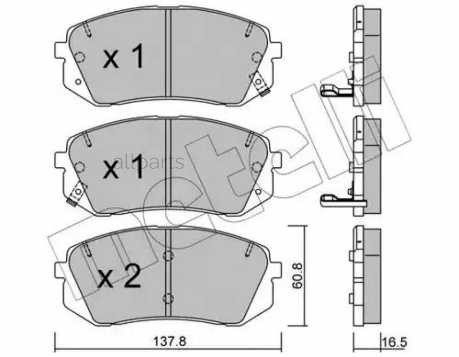 METELLI 22-0783-0 Колодки тормозные