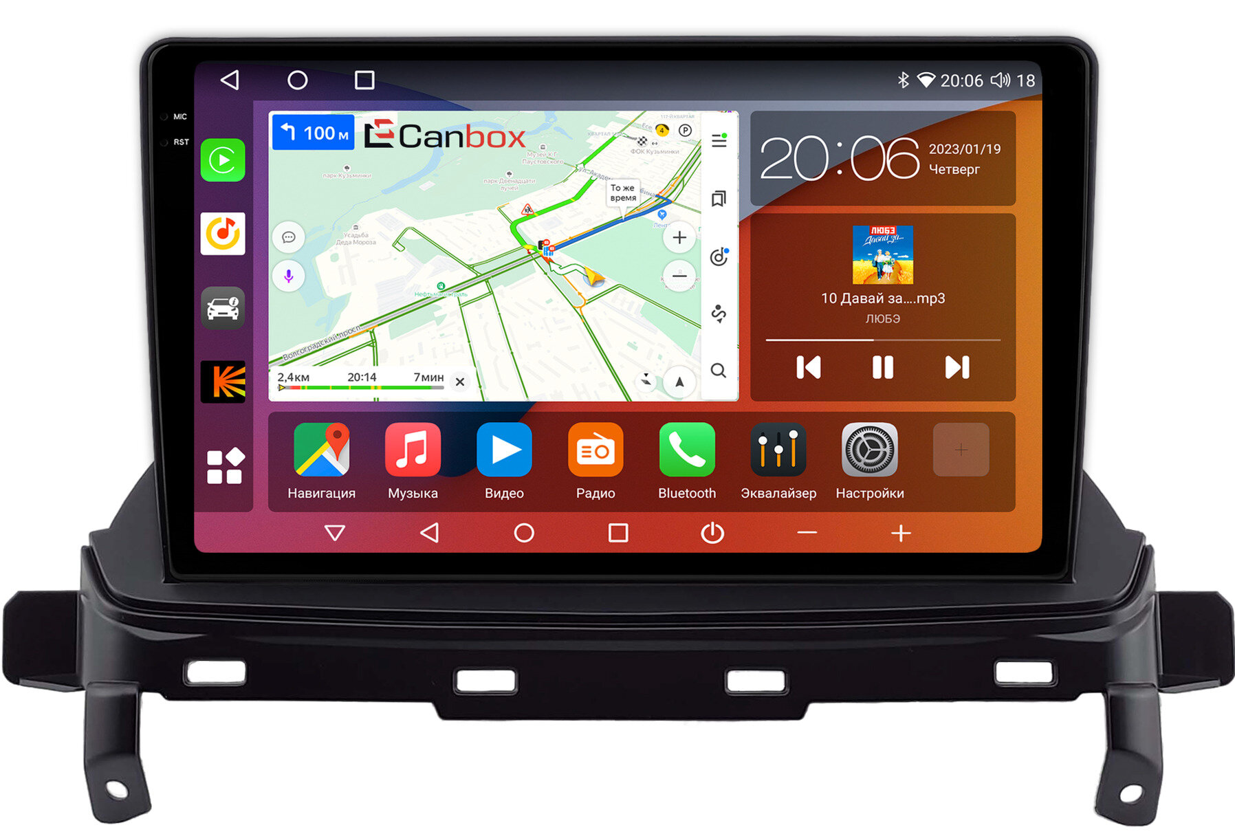 Штатная магнитола Mitsubishi Eclipse Cross 2017-2024 Canbox H-Line 2K 4180-9-1147 на Android 10 (4G-SIM, 4/32, DSP, QLed)