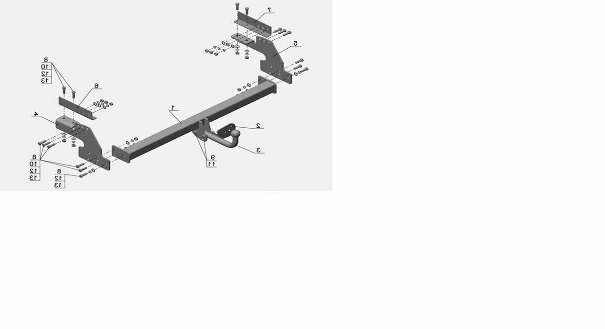 Фаркоп для Nissan NP300 пикап 2008г.-по н. в. (без электрики) (паспорт и сертификат) AvtoS. NS22