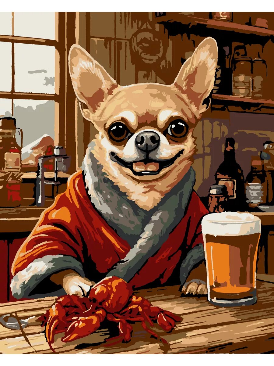 Картина по номерам Чихуахуа 40х50 см