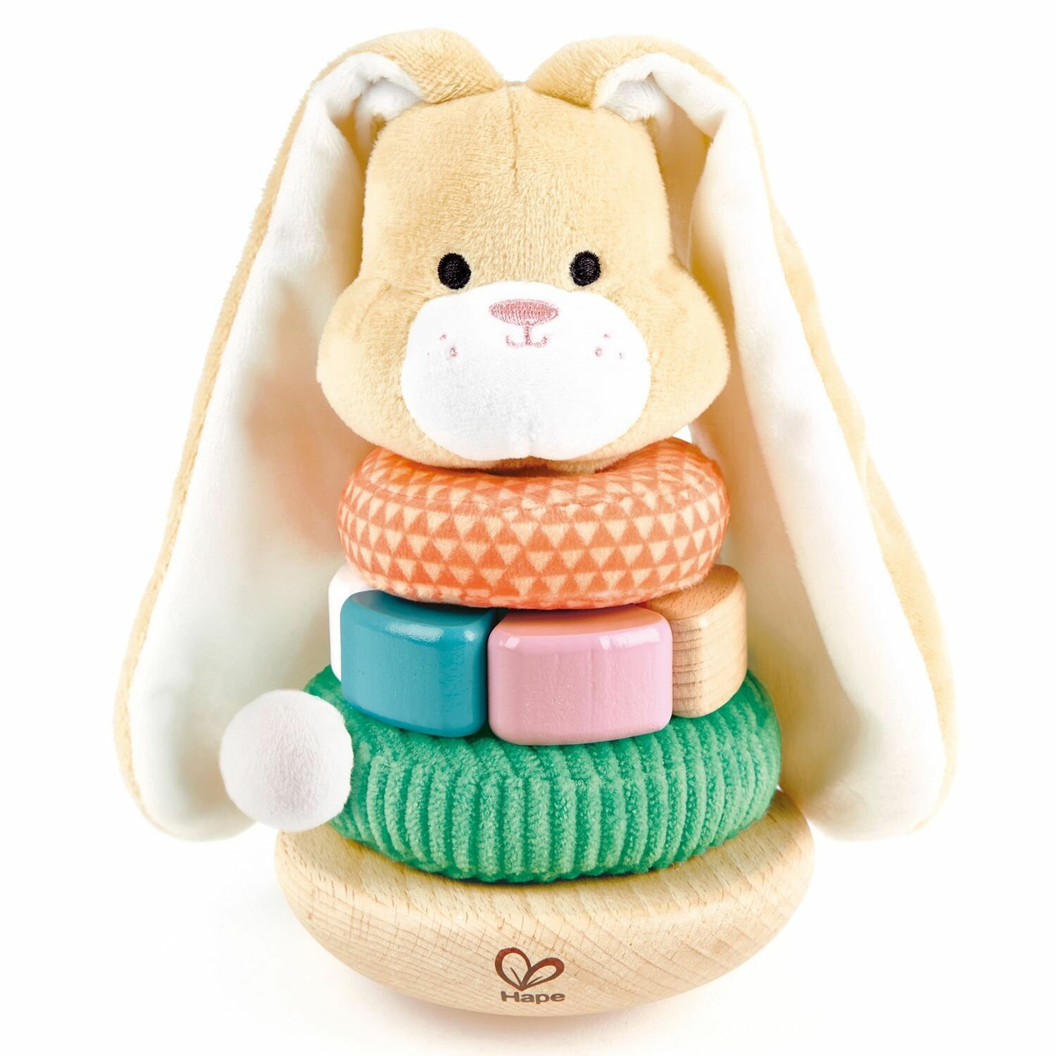 Игрушка-неваляшка HAPE "Кролик" пирамидка развивающая E0107_HP