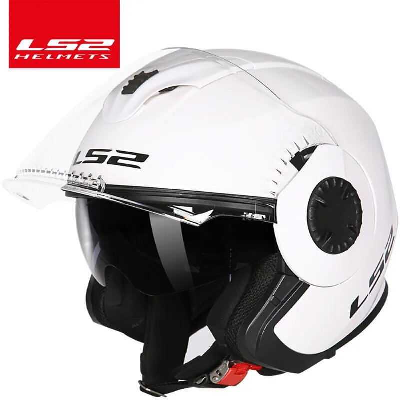 Мотошлем LS2 Verso Vintage Open Face, модель OF570, в стиле ретро, 3/4, для Белый, XL, White