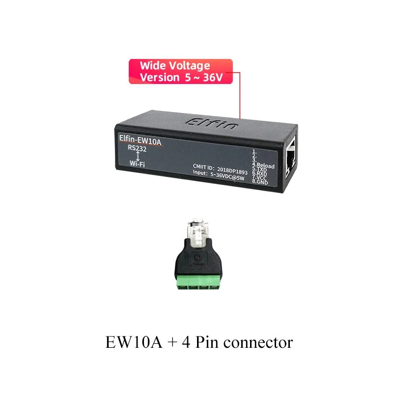 Преобразователь RS232 в WiFi Elfin-EW10A EW10A With connector