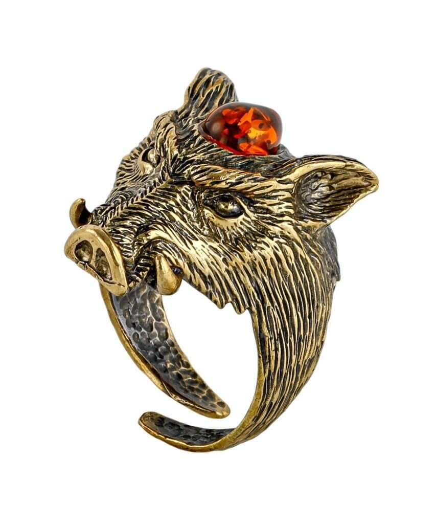 Кольцо, янтарь