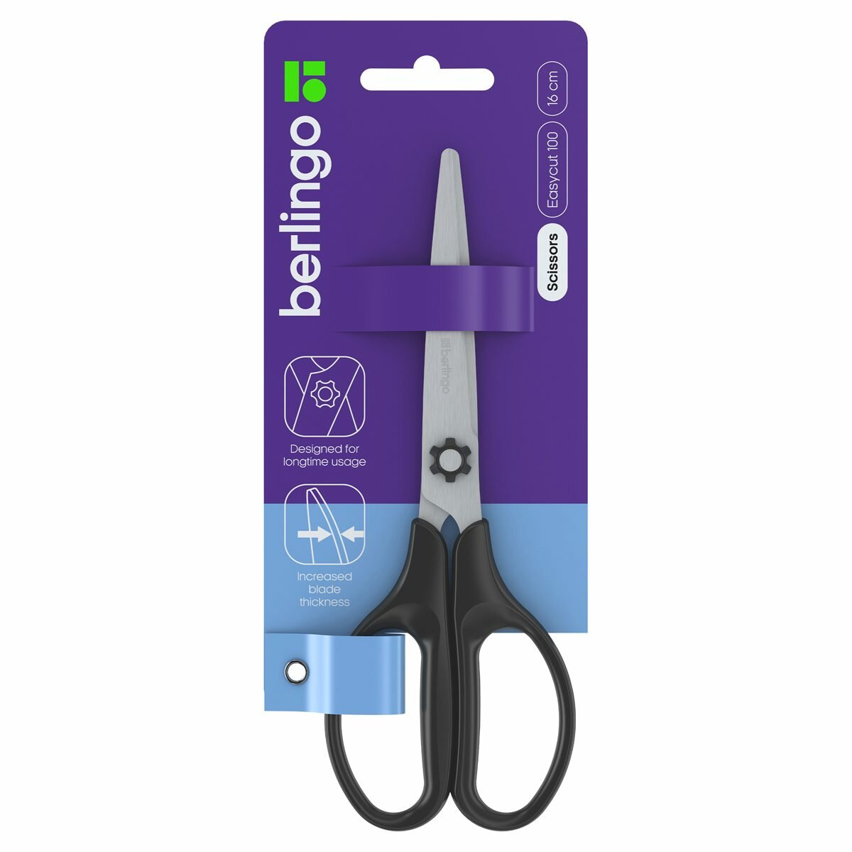 Ножницы Berlingo Easycut 100, 160мм, европодвес (DNn_16040), 240шт.