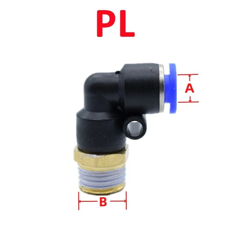 Быстроразъемный фитинг ПК/ПЛ пластик M5 M6 M8 M10*1.0 M12 M14 M22 B M10x1.5, A 10mm, PL