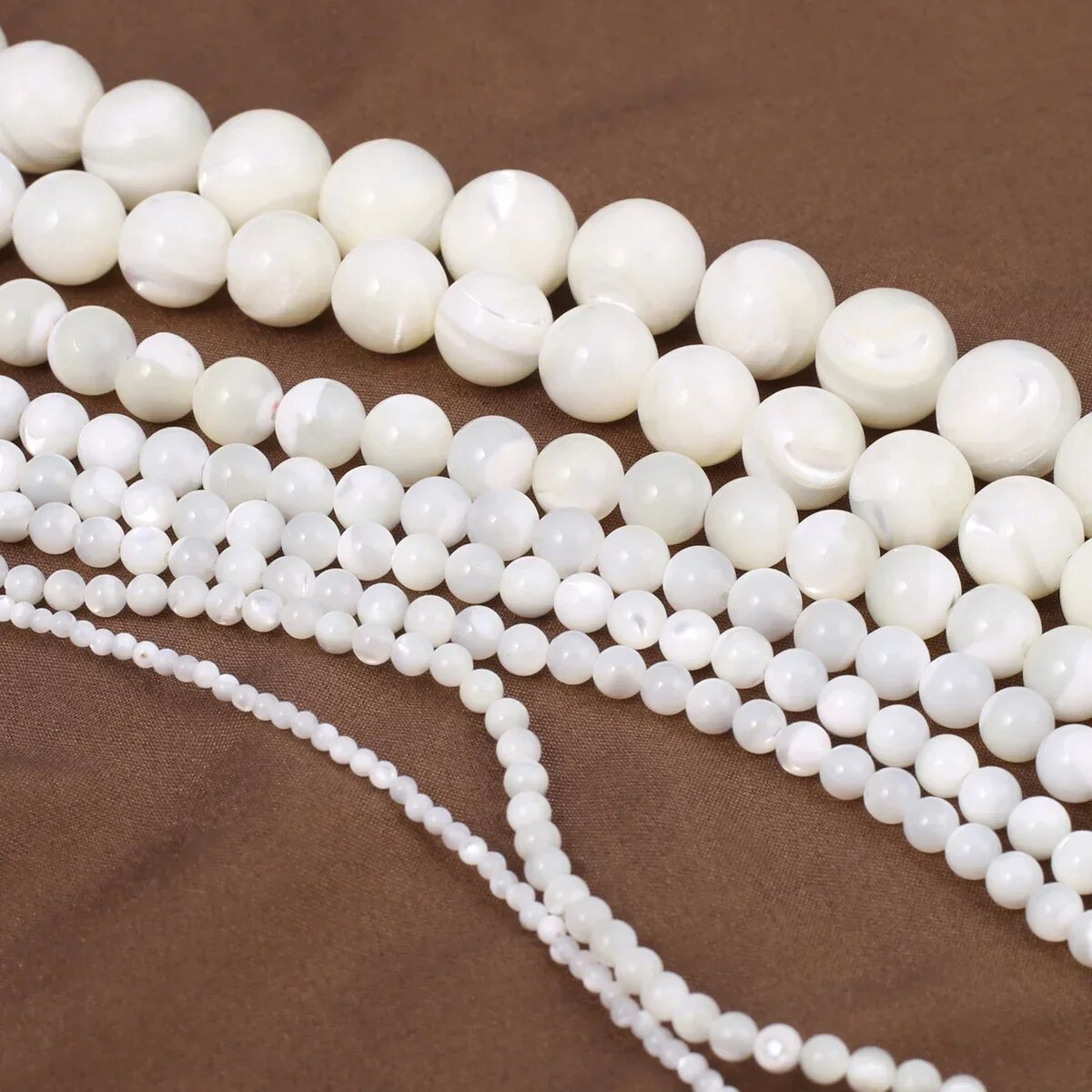 Белая ракушка-подкова из натуральной морской скорлупы 4 мм