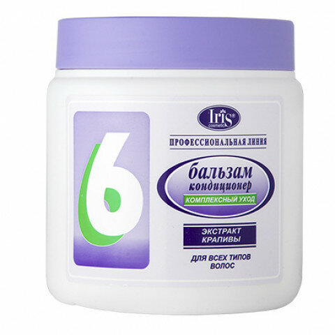 Бальзам-кондиционер Iris, Профессиональная линия, №6 с экстрактом крапивы, 500 мл