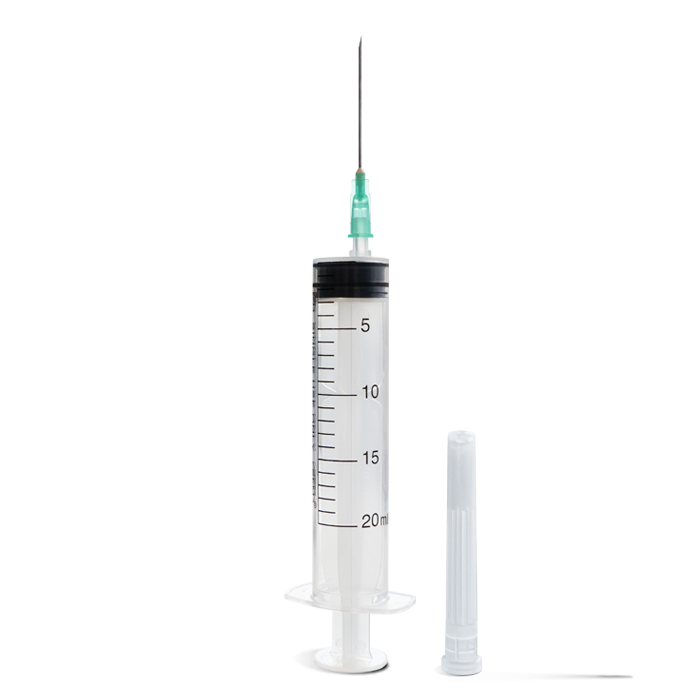 Шприц инъекционный однократного применения Benovy 3-х компонентный с иглой (20 мл, 21G (0,80x38 мм), 36 шт, Luer)