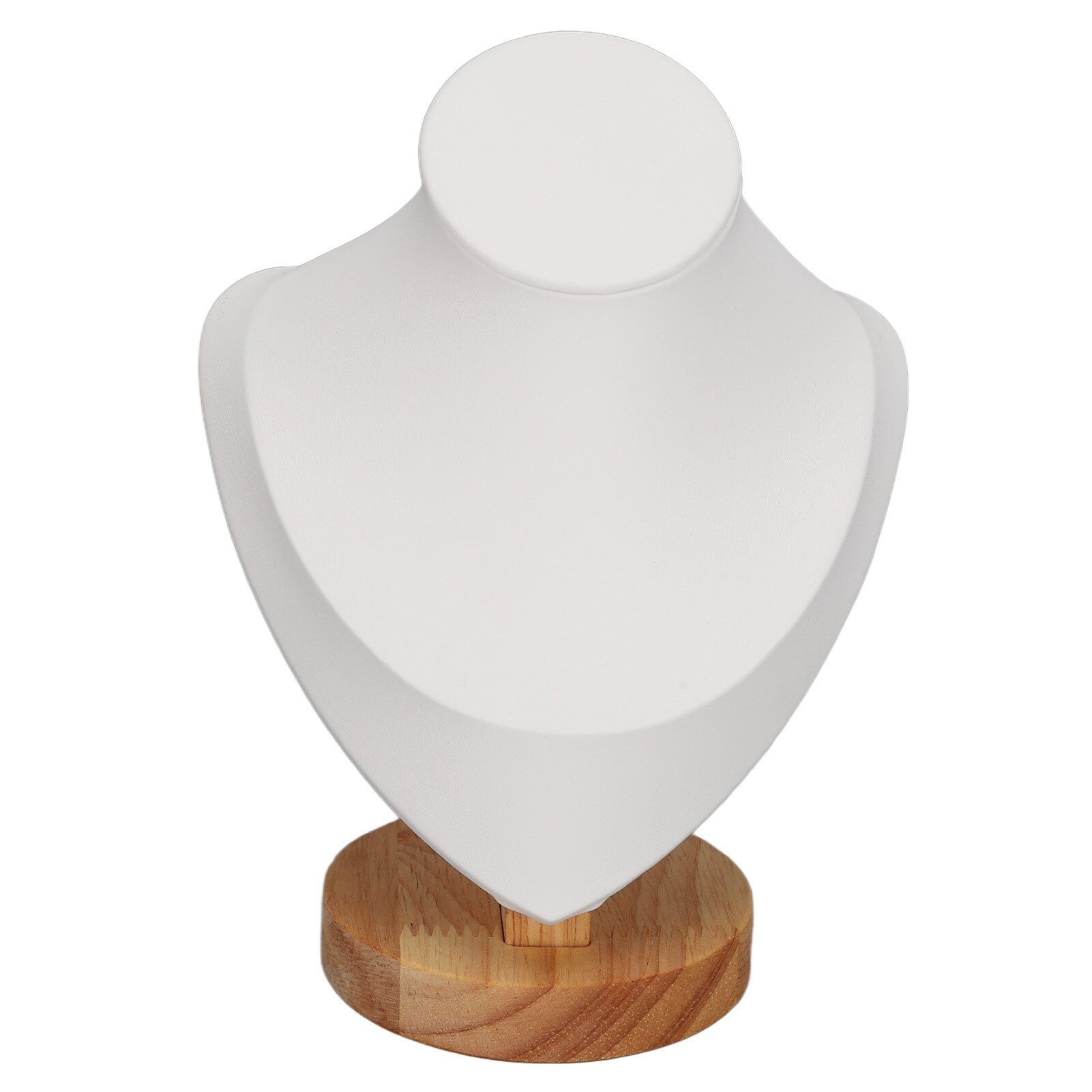 Держатель для белого ожерелья, подставка для ожерелья из искусственной кожи для розничного магазина, витрина с фланелевым держателем ожерелья