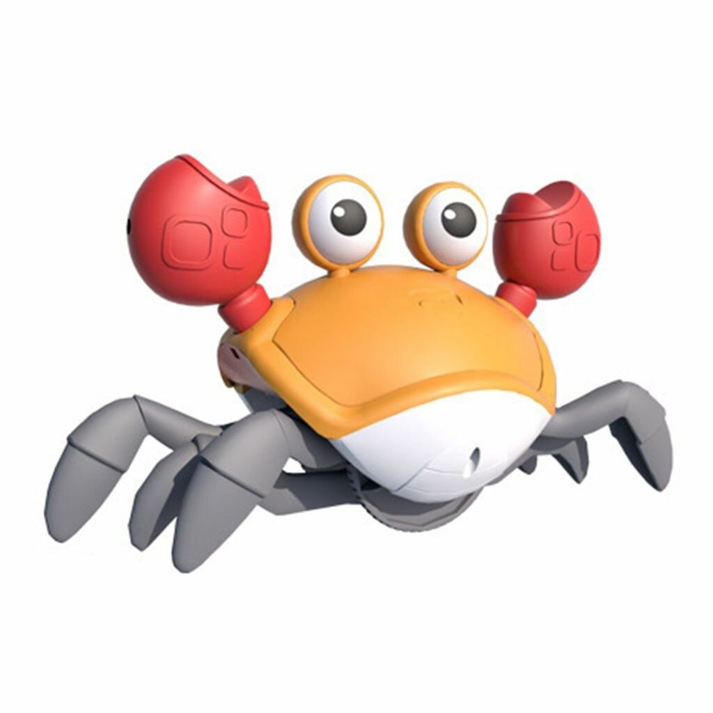 Интерактивные игрушки, Электронная крабовая игрушка с сенсором - оранжевая