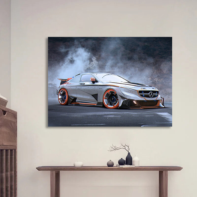 Авто / Картина мерседес на стену / в интерьер мальчику, 50х70 см.