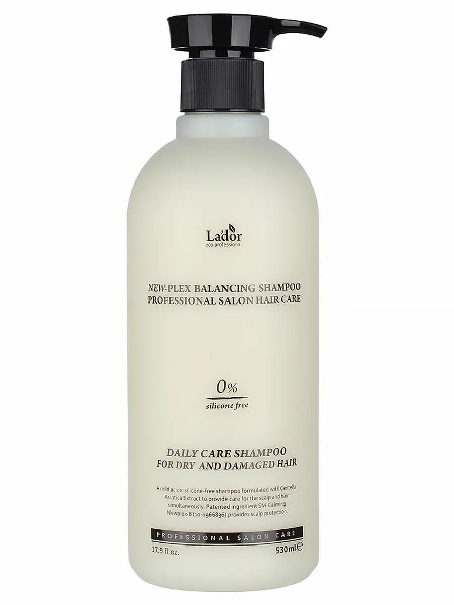 Lador NEWPLEX BALANCING SHAMPOO Мягкий увлажняющий шампунь для сухих и повреждённых волос 530мл