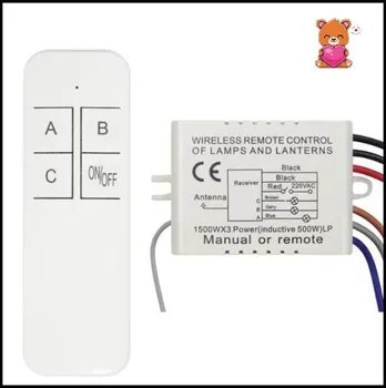 Пульт дистанционного управления световыми приборами 3 канала 220В -(делитель фазы светильника, люстры с пультом)