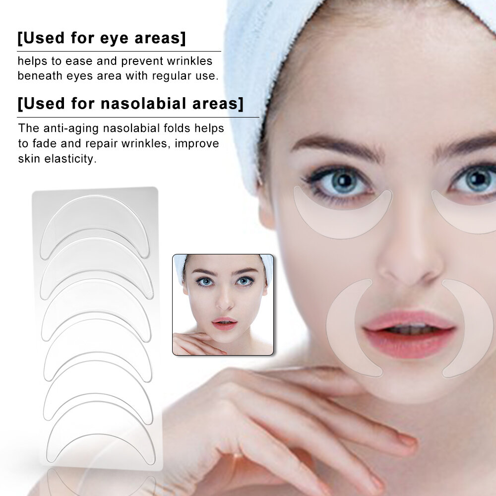 Многоразовая медицинская силиконовая подушечка для лица против морщин носогубных складок антивозрастная маска для предотвращения морщин на лице мягкая и нежная