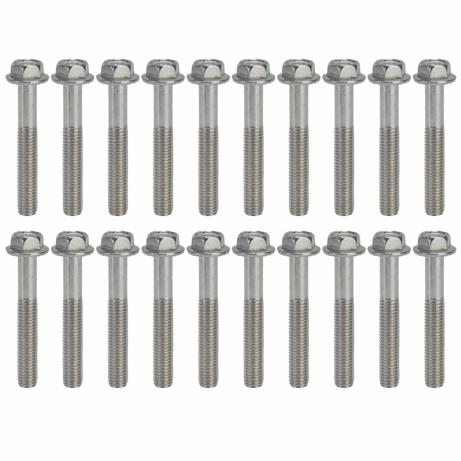 20 шт. M10x1,5 болты A2 70 из нержавеющей стали, фланцевые болты с шестигранной головкой и прокладкой DIN6921M10x65