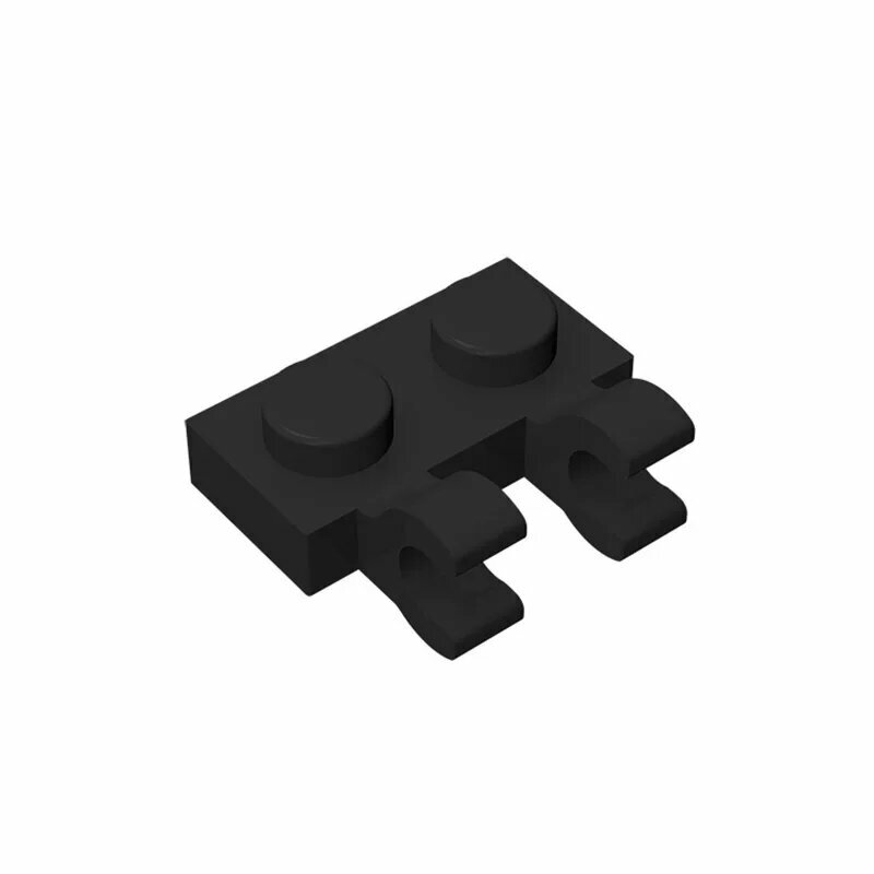 MOC 10 шт. головоломка частицы 60470 модифицированные 1x2 Горизонтальные строительные блоки комплект с 2 U-образными зажимами кирпичная кладка подарки Прямая поставка Черный, 26-black