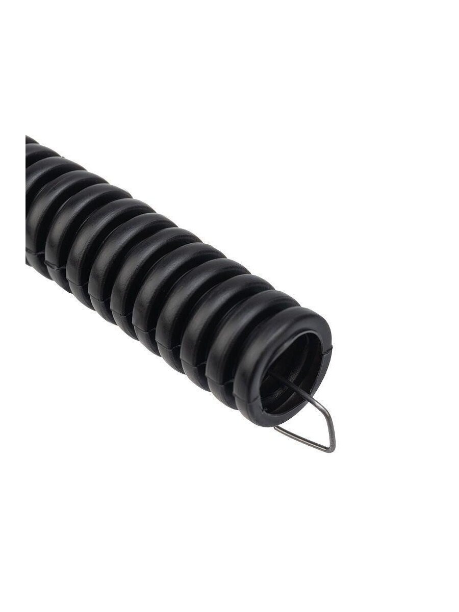 Труба гофрированная ПНД d20мм с протяжкой черн. (уп.100м) Rexant 28-0020-3