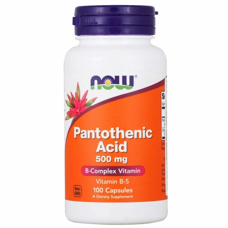 Специальные препараты NOW Pantothenic Acid 500 мг. (100 вег. капс.)