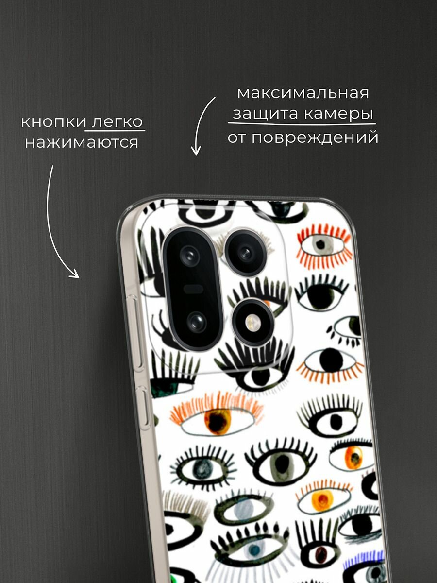 Силиконовый чехол на OnePlus 15 / Ван Плас 15 с принтом Глаза акварель — фото 1