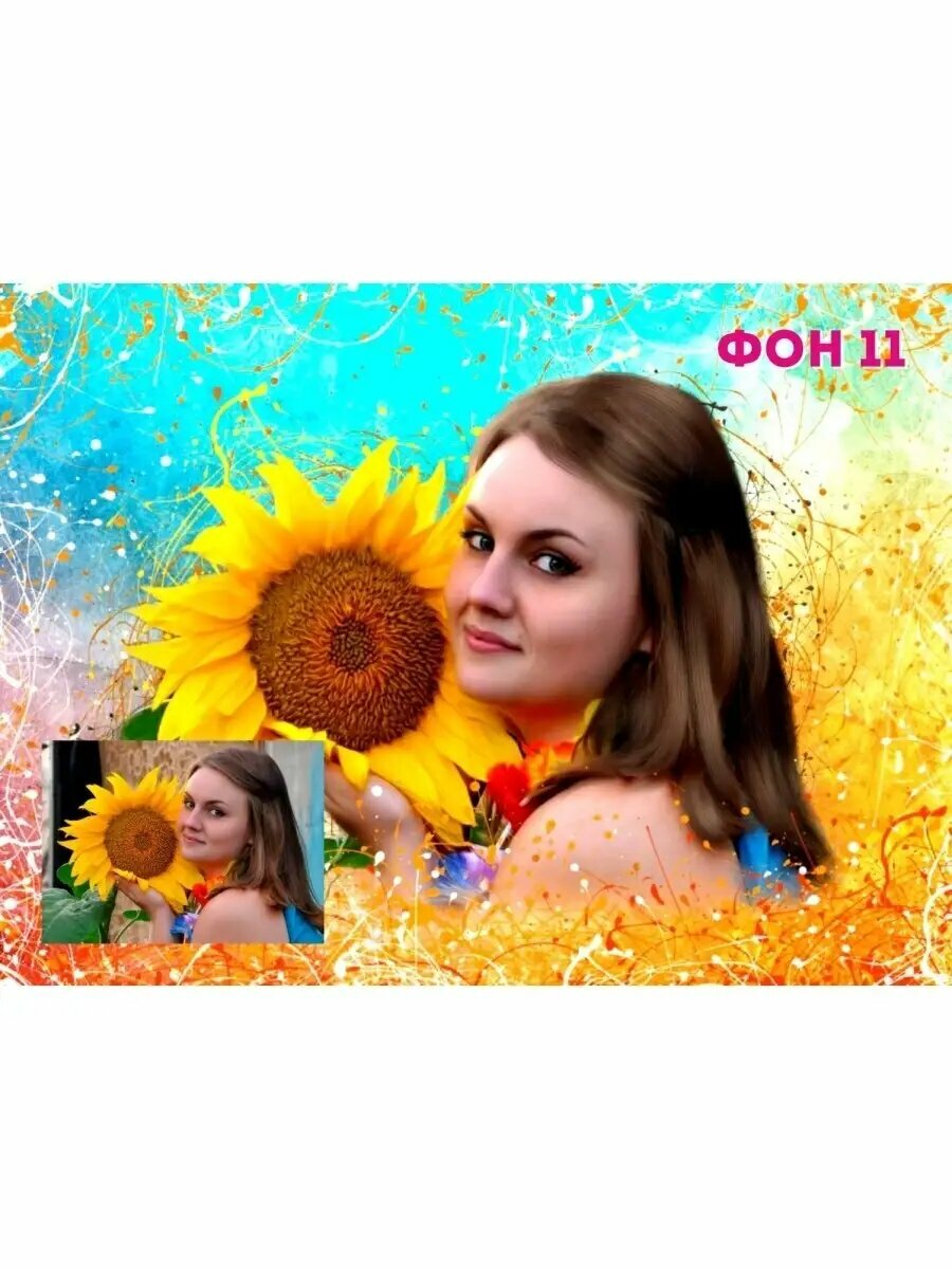 Портрет по фото на холсте