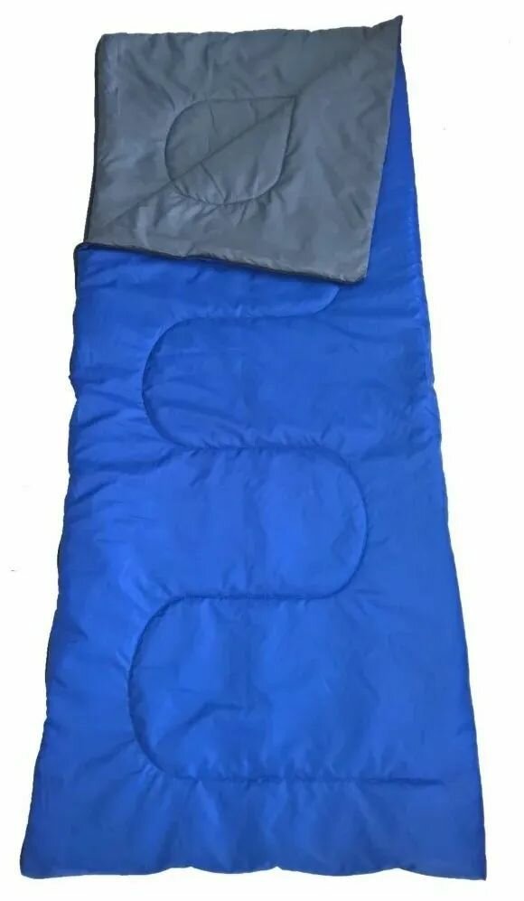 Спальный мешок- одеяло, без подголовником, фирма Чайка, СО150, цвет: Синий