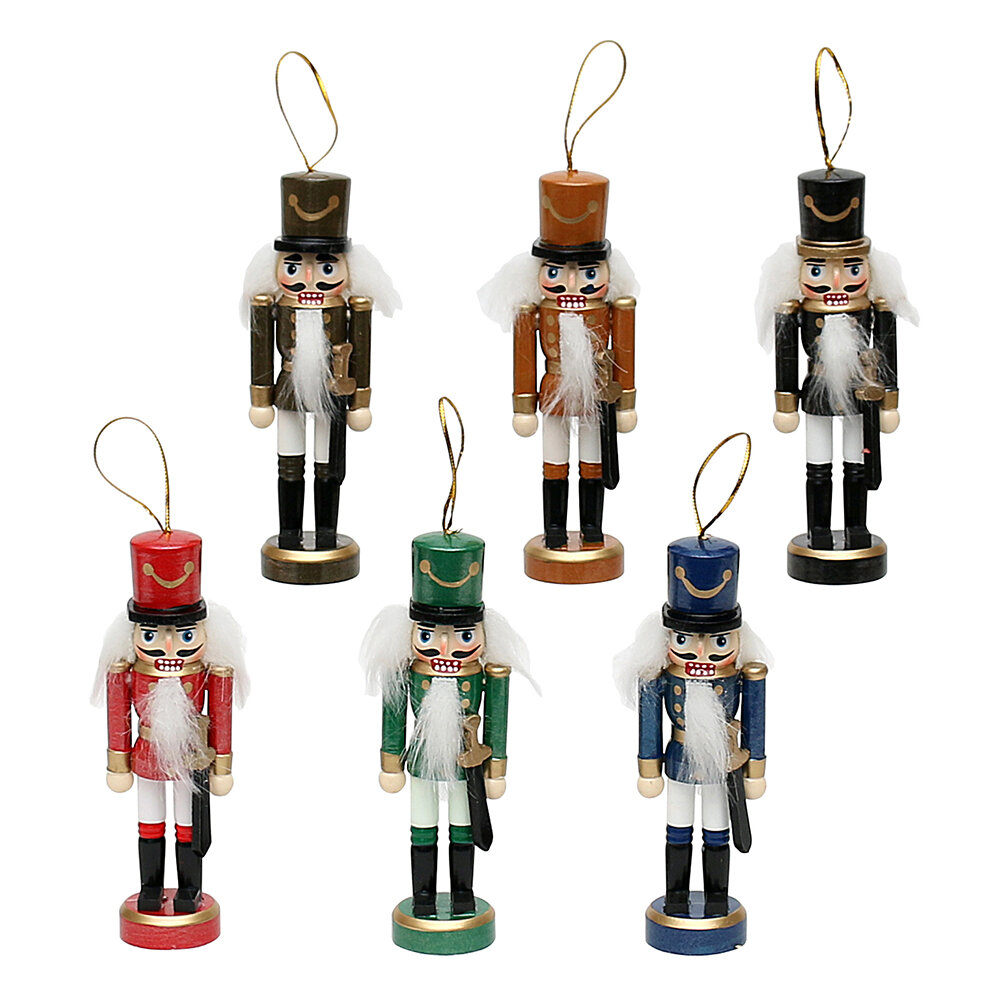 Набор елочных игрушек Щелкунчик - Почетная гвардия 13 см, 6 шт, подвеска, Sigro, 52-1170