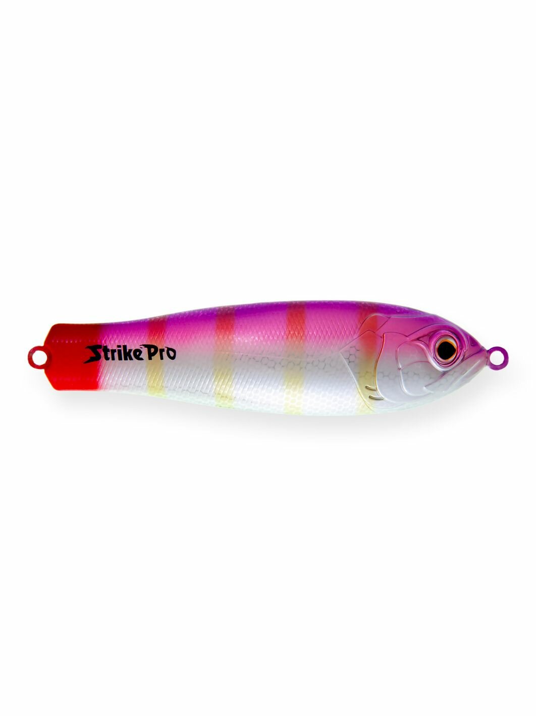 Блесна колеблющаяся Strike Pro Salmon Profy 90, 90 мм, 22,4 гр, Тройник, цвет: A166E Purple Silver UV