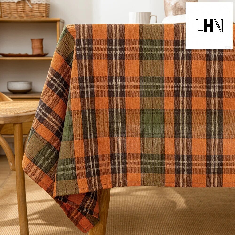 Клетчатая скатерть из полиэстера/хлопка, современная, Style 2, 120X180cm