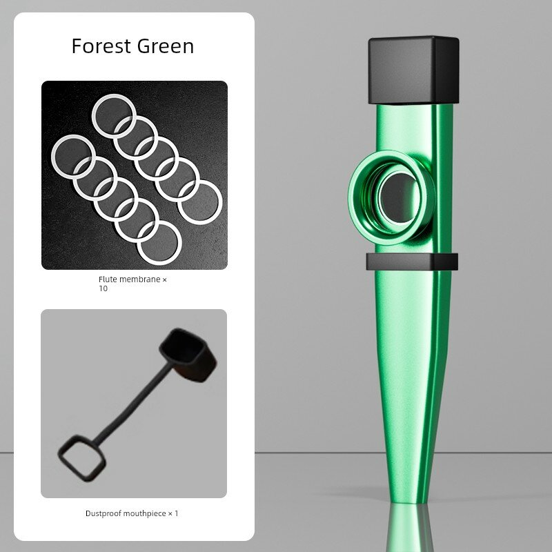 Базовый лесной зеленый металлический козуна с 10 мембранами, легкая игра музыкальная игрушка для детей