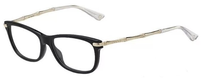 Оправа Gucci GG3779HQW, для линз, прямоугольная, с флексами, черная, золотистая, 135x40 мм
