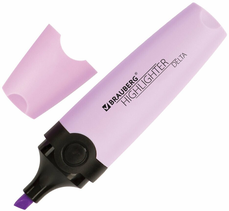 Текстовыделитель BRAUBERG "DELTA PASTEL", лавандовый, линия 1-5 мм, 151733, 151733